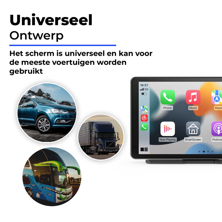 CarMe CarPlay Scherm - 7 Inch - Apple CarPlay & Android Auto